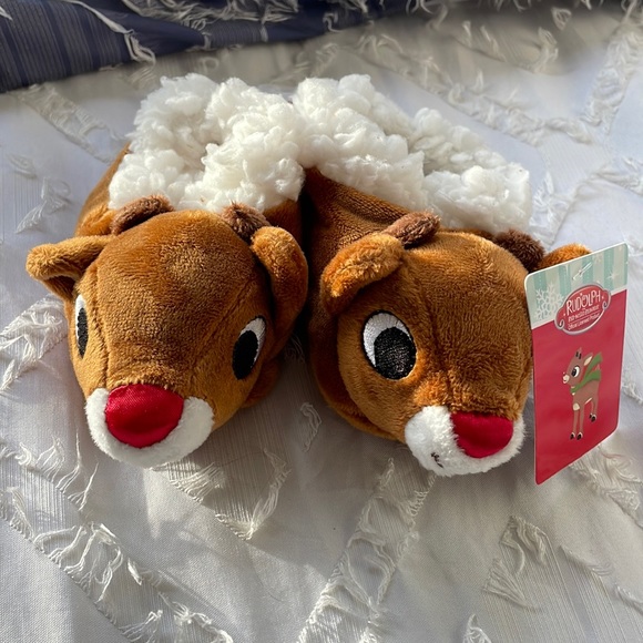 Rashti & Rashti | Shoes | Rudolph The Red Nosed Reindeer Baby Slippers ...